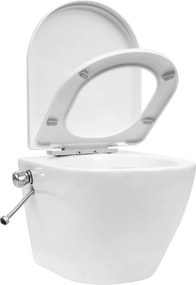 Závěsné WC bezobrubové s podomítkovou nádržkou keramika bílé 3055348