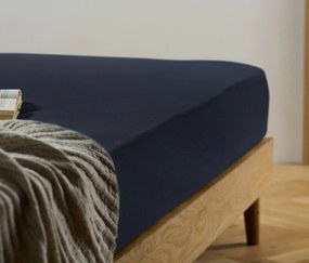 Tchibo - Napínací prostěradlo z biberu - barva: modrá