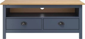 TV stolek Hill šedý 110 x 40 x 47 cm masivní borové dřevo 288925