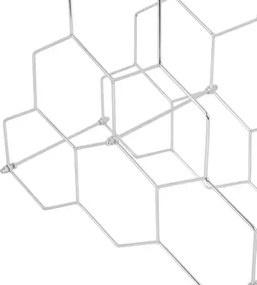 Compactor Hexagon chromovaný / Stojan na víno / pro 6 lahví / skládací
