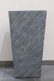 Tmavě šedý moderní květináč hranatý 50cm