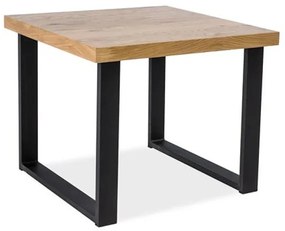 Příruční stolek s dubovou deskou UMBERTO C 60x60