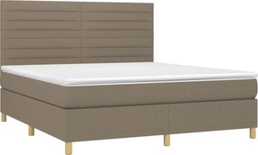 Box spring postel s matrací taupe 160x200 cm textil 3142429