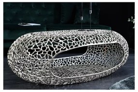 Massive home | Konferenční stolek LEAF II 120 stříbrný