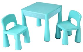 Dětská sada stoleček a dvě židličky NEW BABY mátová Zelená