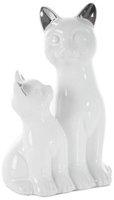 DEKORAČNÍ FIGURKA CAT 15X11X22 CM BÍLÁ