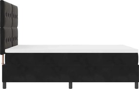 Postel s boxspringem s čelo Černý 160 x 200 cm samet 3339844