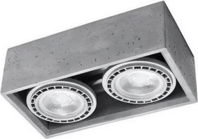 Stropní svítidlo SOLLUX Quatro 2 GU10 2x40W bez zdroje SL.0884 beton