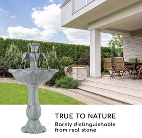 Floreal, zahradní fontána, polyresin, 6 W, romantický design, vzhled kamene