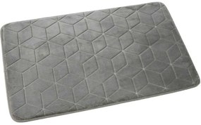 Koupelnová předložka mikrovlákno SUMBA, šedý geometrický vzor, 45x75cm