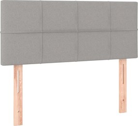 Box spring postel s matrací světle šedá 90x200 cm textil 3140585