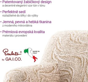 Bielastické potahy BRILLANTE béžové křeslo (š. 60 - 110 cm)