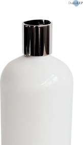 Dávkovač na mýdlo 500 ml bílý s černo-stříbrným DISC TOP BELA