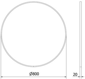Mexen Loft, kulaté koupelnové zrcadlo 80 cm, barva rámu zlatá lesklá, 9850-080-080-000-50