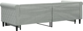 Válenda s přistýlkou světle šedá 80 x 200 cm samet 3197764