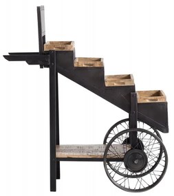 Industriální vozík s úložným prostorem z masivu Represent