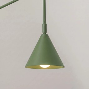 Sollux Lighting Nástěnné svítidlo NOX 1 olivově zelené s vypínačem