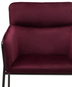 Vínové designové jídelní křeslo HELSINKI VELVET