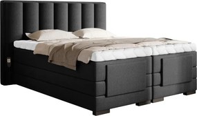 Kontinentální postel VENETA boxspring  s elektrickým polohováním 200X180, šedá (Sola 06)