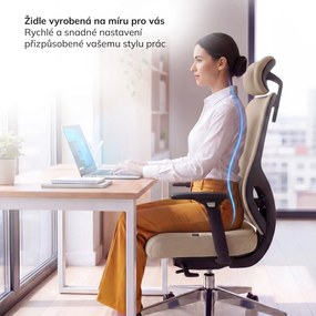 Ergonomická kancelářská židle světle béžová AXIS