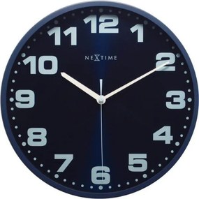 Designové nástěnné hodiny 3053bl nextime dash blue 35cm
