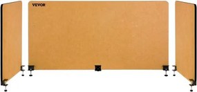 Desk Divider 152,4 cm Desk Privacy Panel, 3 Panel Privacy Akustický panel – Žlutá