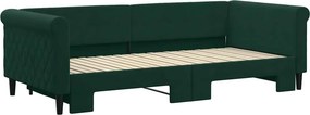 Válenda s přistýlkou tmavě zelená 90 x 200 cm samet 3197773
