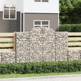 Klenuté gabionové koše 10ks 200x50x140/160cm pozinkované železo 3146370
