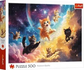 TREFL Puzzle Vesmírné kočky / 500 dílků / 48 x 34 cm