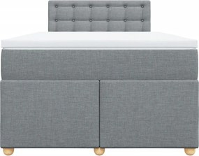 Box spring postel s matrací světle šedá 120x190 cm textil 3288933