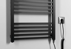 Sapho METRO-E elektrický koupelnový radiátor rovný 500 x 1060 mm 400 W černá mat ME410B