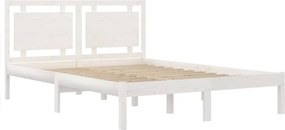 Rám postele bílý masivní dřevo 200 x 200 cm 3105556