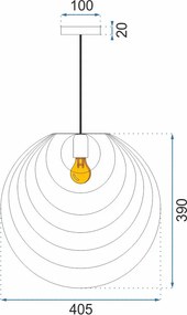 Toolight - závěsné svítidlo APP428-1CP, zlatá, OSW-01554
