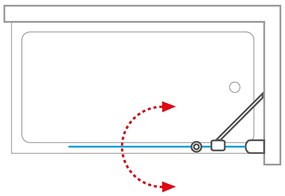 Roth Dvoudílná vanová zástěna CI BAF Varianta: šířka: 110 cm, orientace: Uni - (CI BAF/1100 - CI BAF 110150 NPE), Barva profilů a typ výplně: profily: černá (elox), výplň: transparent