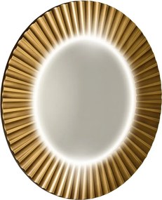 Sapho Sapho, PRIDE STRIP kulaté zrcadlo s LED osvětlením v rámu, průměr 75cm, bronz, PD754