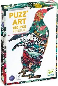 DJECO Obrysové puzzle Tučňák / 150 dílků / 38,5 × 62 cm