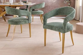 Designová jídelní židle Fionnula zelená