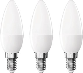 Emos LED žárovka Classic svíčka, E14, 4,2W (40W), 470lm, 4000K, 3 ks