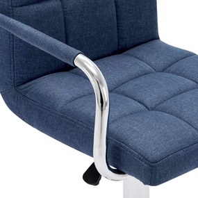 Barová židle modrá textil 283413
