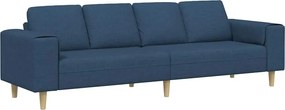 Pohovka do obývacího pokoje Modrá 250 x 77 x 76 cm Polyester 3335088