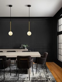 Satina zlato-černo-bílý designový lustr Savoy 163