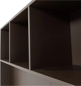 Tmavě hnědá TV sestava z borovicového dřeva 160x215x40 cm Meggy – WOOOD