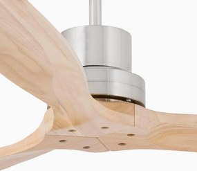FARO 33373DC LANTAU L stropní ventilátor, matný nikl/borovice s DC motorem - FARO