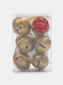 Sinsay - Sada vánočních zvonků s poutky na zavěšení 6 pack - zlatá
