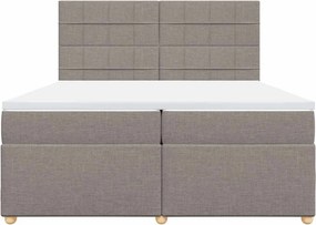 Box spring postel s matrací taupe 200x200 cm textil 3293691