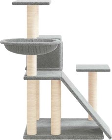 Škrabadlo pro kočky se sisalovými sloupky světle šedé 82 cm 171661