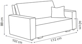 FN Pohovka Vivian Star III tmavě šedá