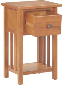 Stolek na časopisy se zásuvkou 35x27x55 cm masivní dubové dřevo 289182