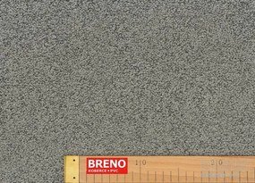 Breno Metrážový koberec SOLAR 75 šedý, šíře 400 cm, Šedá
