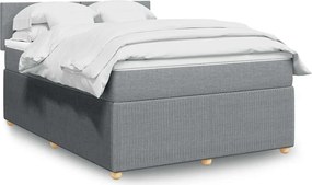 Box spring postel s matrací světle šedá 140 x 200 cm textil 3287472
